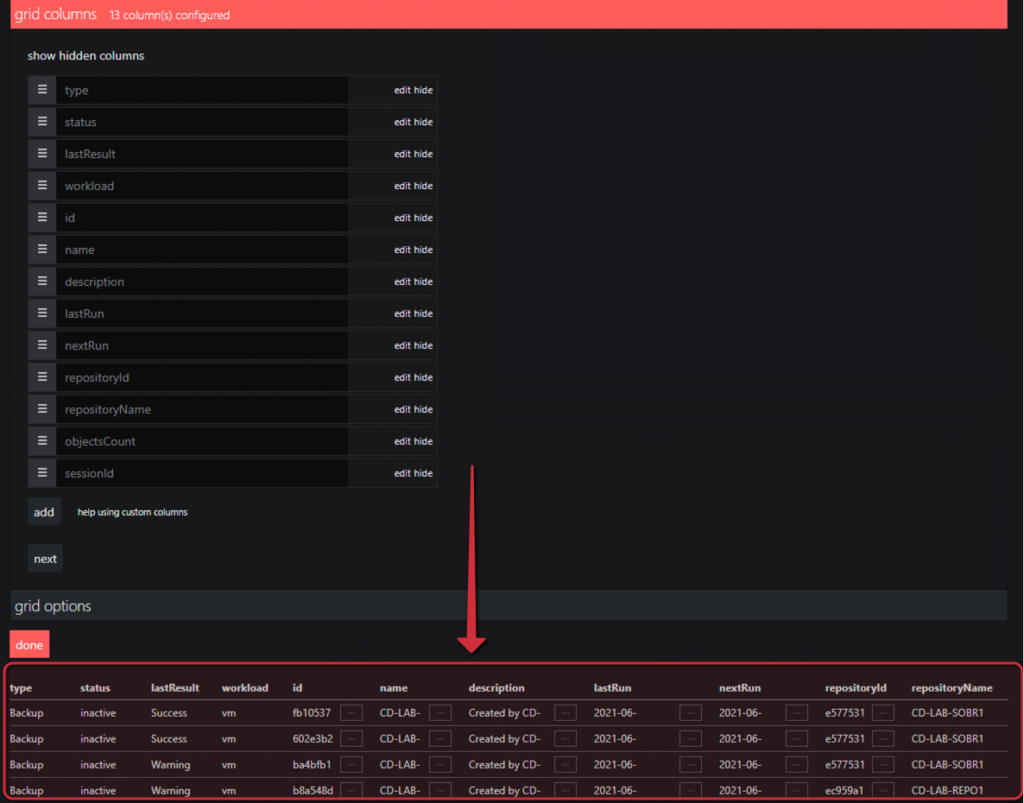 SquaredUp Dashboard server and Veeam VBR V11 REST API - Cragdoo Blog